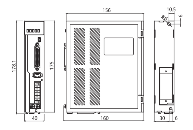 RS Series 220V AC Servo Drive Dimensions - SIMTACH