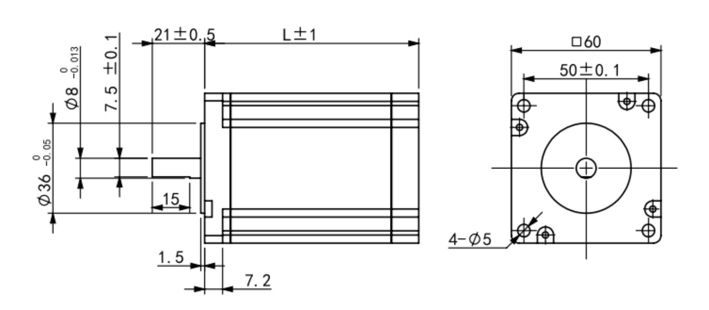 2 Phase 48V DC Serve Steppr Motor - NEMA24 - SIMTACH