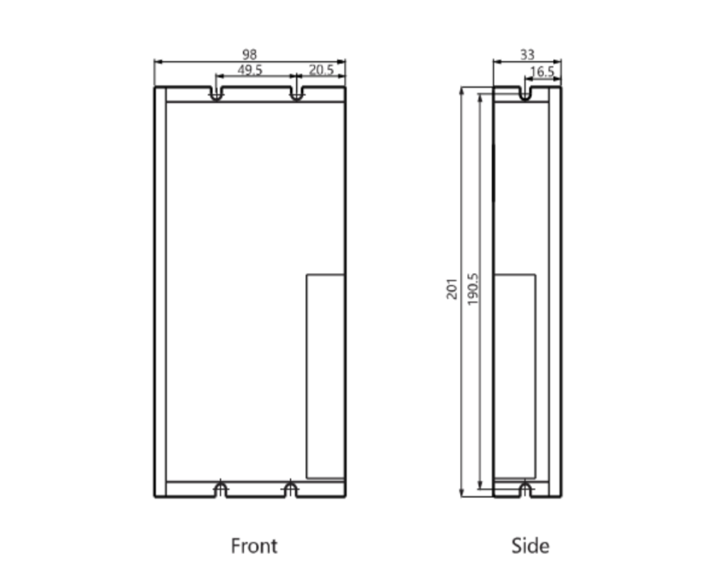 DRV Series 48V DC Low-Voltage Servo Drive-Dimensions - SIMTACH